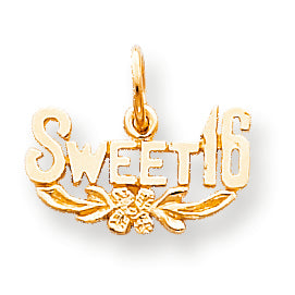 10K Gold Sweet 16 Charm – PriceRock