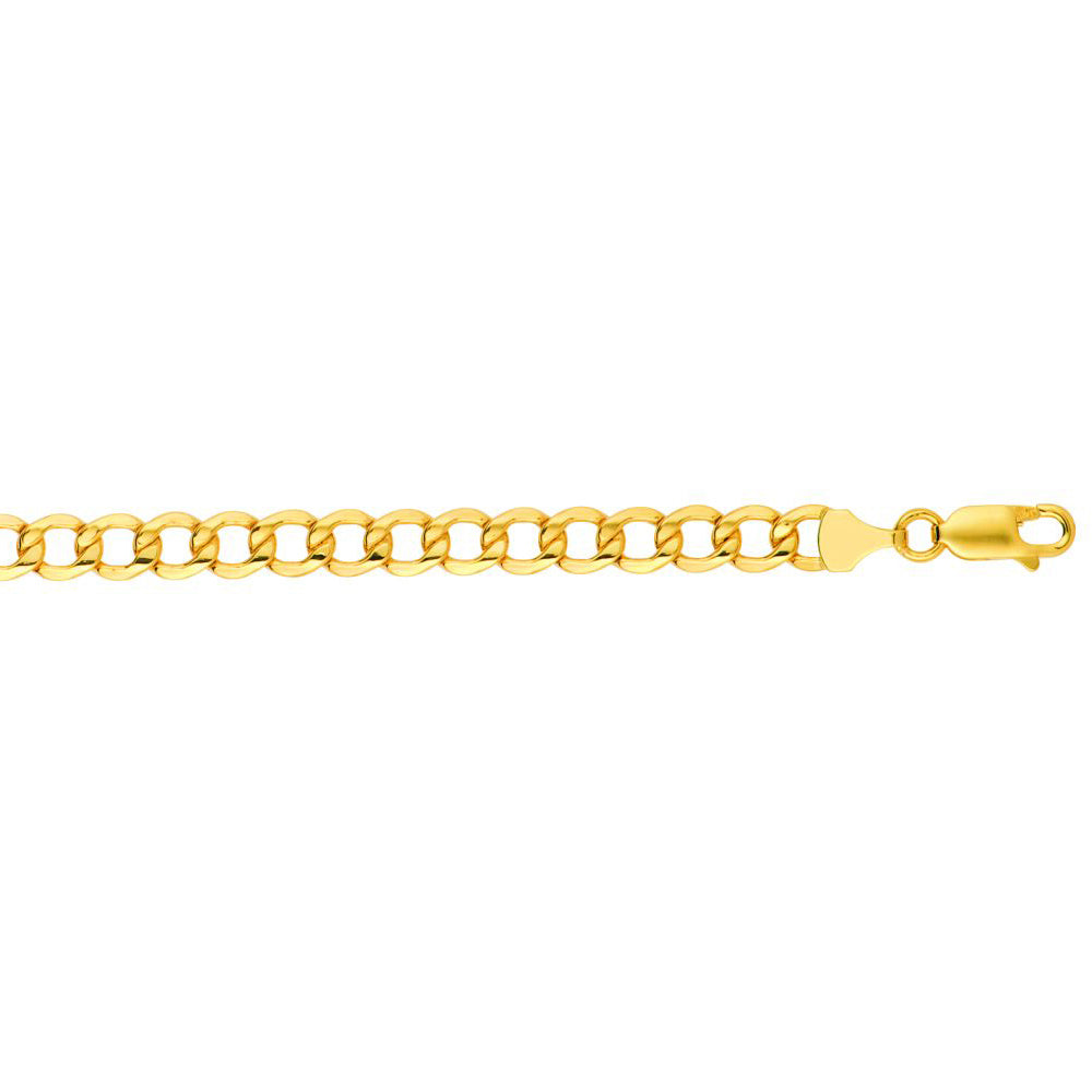 10k Yellow Gold Semi-Solid Chain Necklace 6.1mm thick 24 Inches – PriceRock
