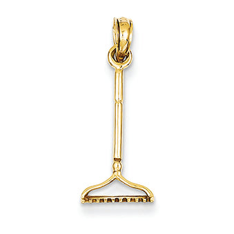 14K Gold 3-D Landscape Rake Garden Tool Pendant – PriceRock