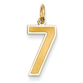 14K Gold Medium Satin Number 7 Charm – PriceRock