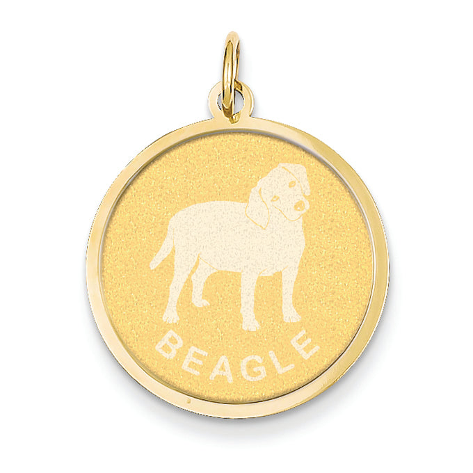 14K Gold Beagle Disc Charm – PriceRock