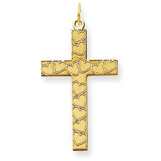 14K Gold Laser Designed Cross Pendant – PriceRock