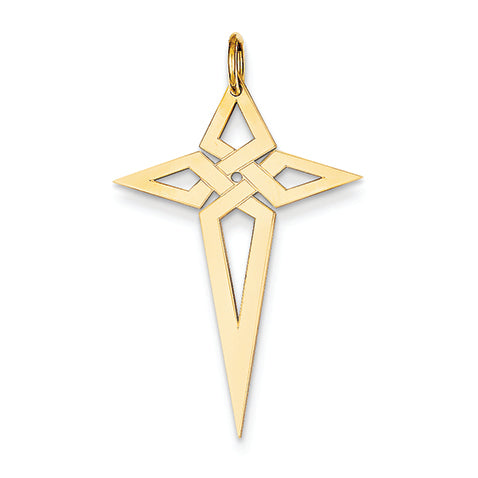 14K Gold Laser Designed Cross Pendant – PriceRock