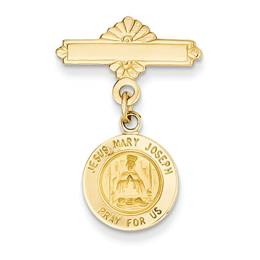14K Gold Holy Family Medal Pin – PriceRock
